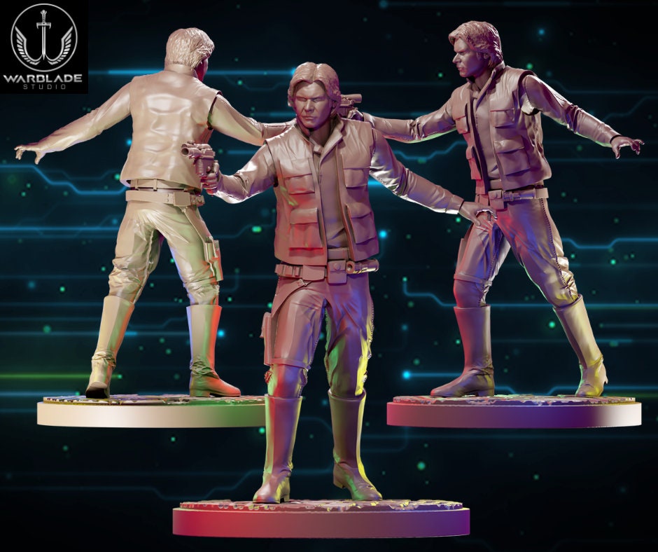 Han Solo - Fan Art (sculpted by Warblade Studios) – PhalanxPrintingUK