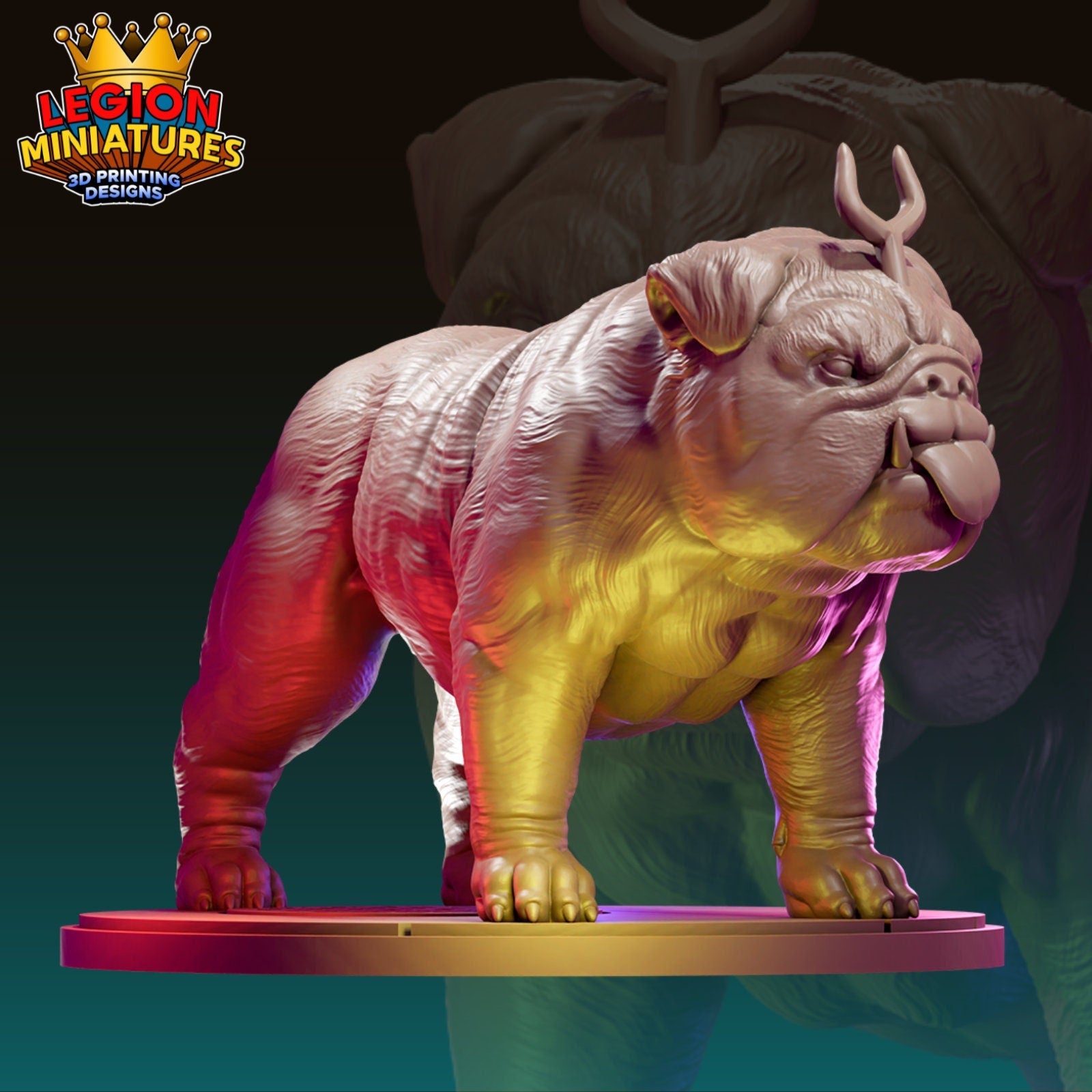 Lockjaw Fan-Art 40mm Miniature (Sculpted by Legion Miniatures) (Crisis ...